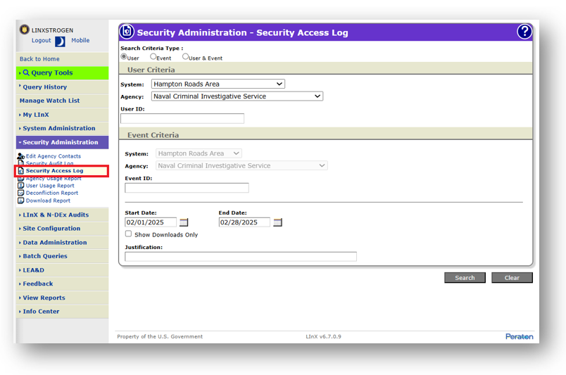 Security Access Log